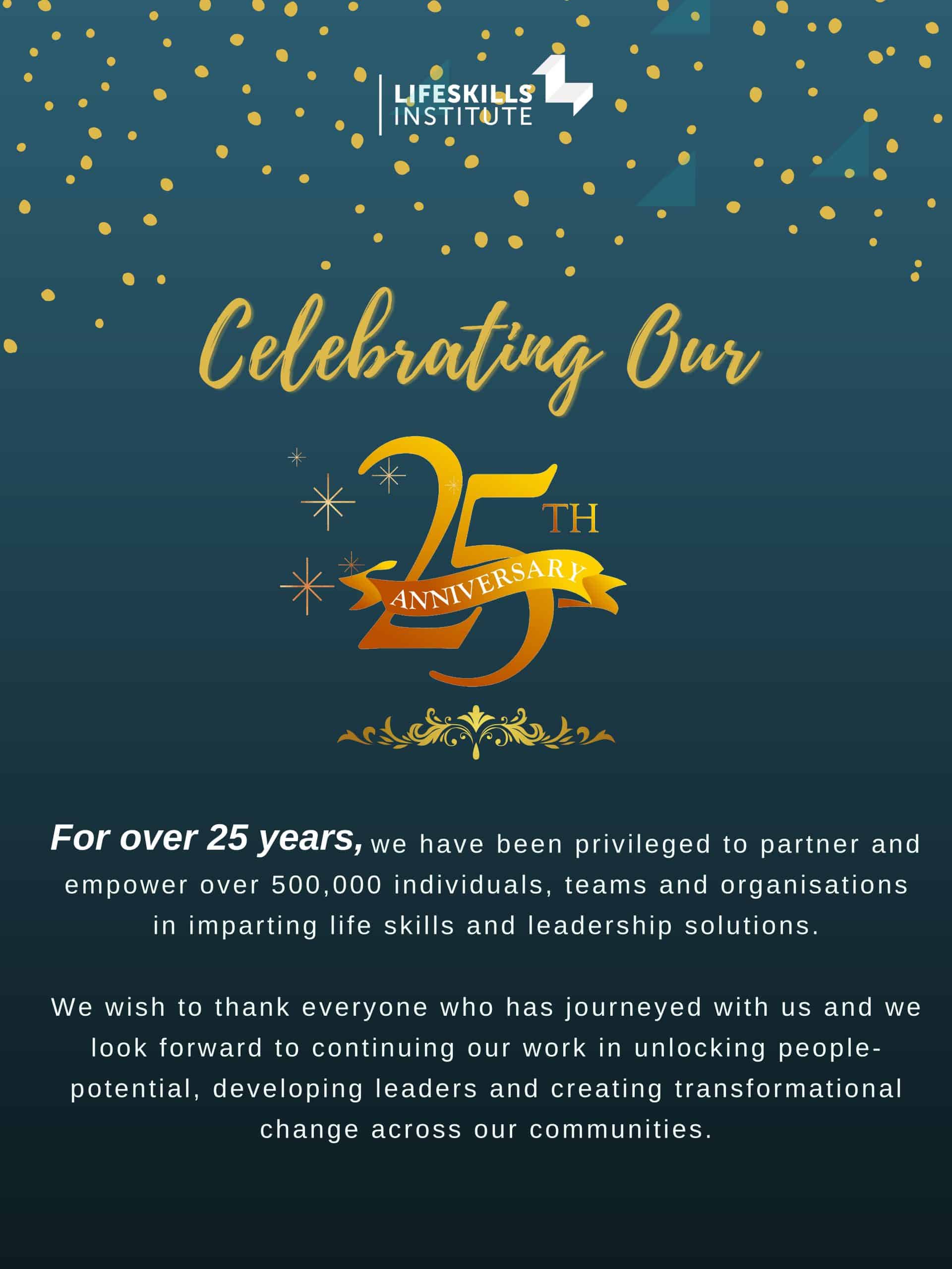 Let’s celebrate 25 years together! Thank you for your continued support ...